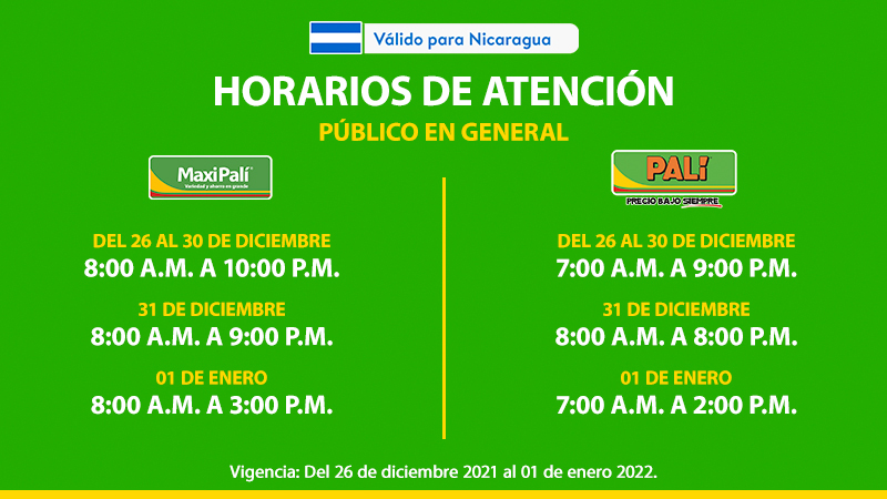 Comprá a bajo precio siempre en Maxi Palí y Palí Nicaragua